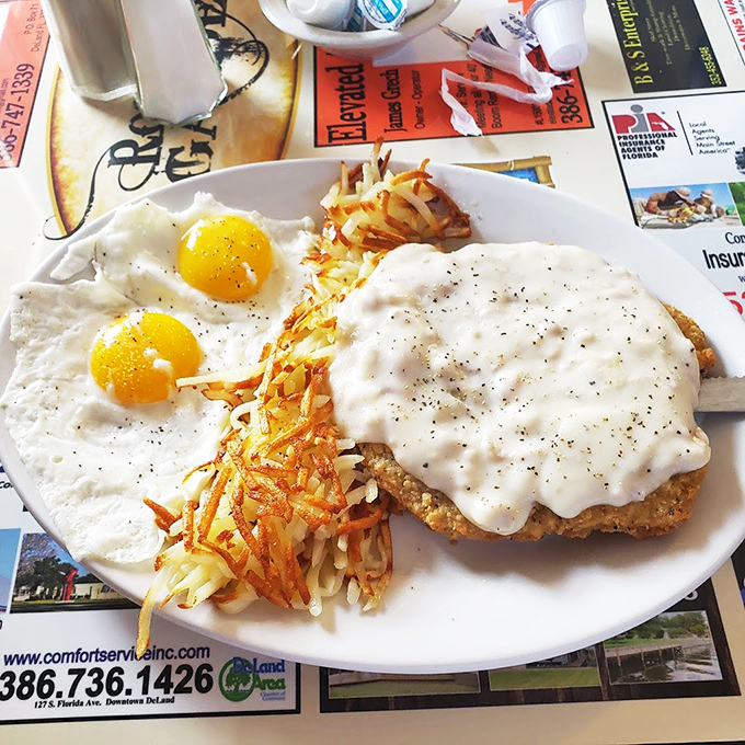 If this country fried steak were any more authentic, it'd come with its own twang and a pair of cowboy boots.