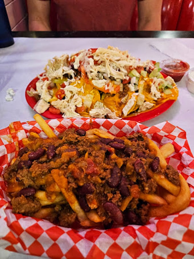 Loaded nachos and chili fries remind us that comfort food never goes out of style, especially in generous Arizona portions.