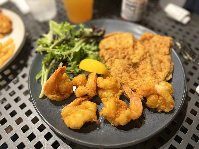 A fried seafood platter that's more star-studded than the Hollywood Walk of Fame. Oscar-worthy performances in every bite! Photo credit: Colleen K.