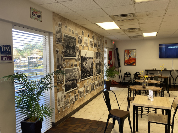 Pull up a chair and stay awhile. This cozy corner is perfect for solving the world's problems over a cup of joe. Photo credit: Seul Garcia