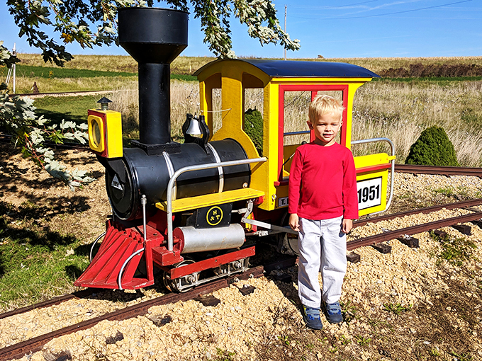 All aboard the cuteness express! This kiddie train is proof that you're never too old (or too young) for a magical ride.
