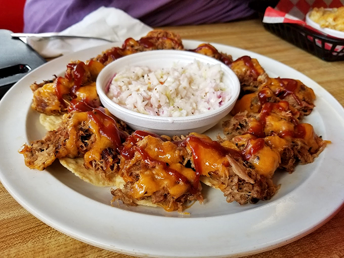 Nacho average appetizer! This mountain of cheesy, meaty goodness is perfect for sharing... or not.
