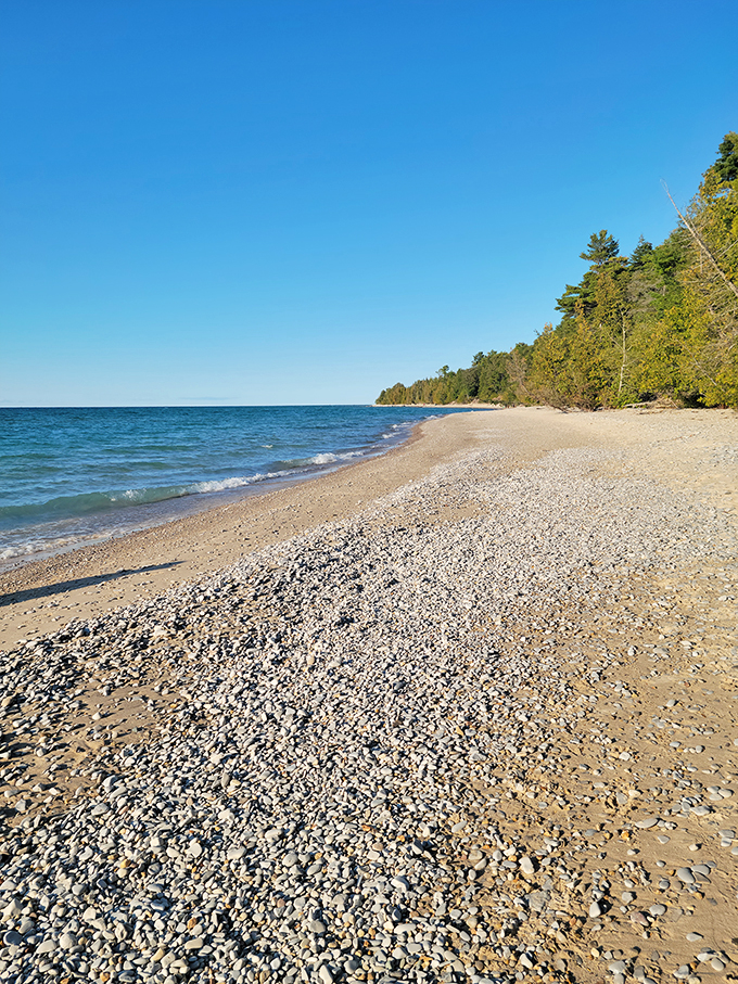 Who needs a zen garden when you've got this? Nature's own rock collection, polished to perfection by Lake Michigan's gentle waves.