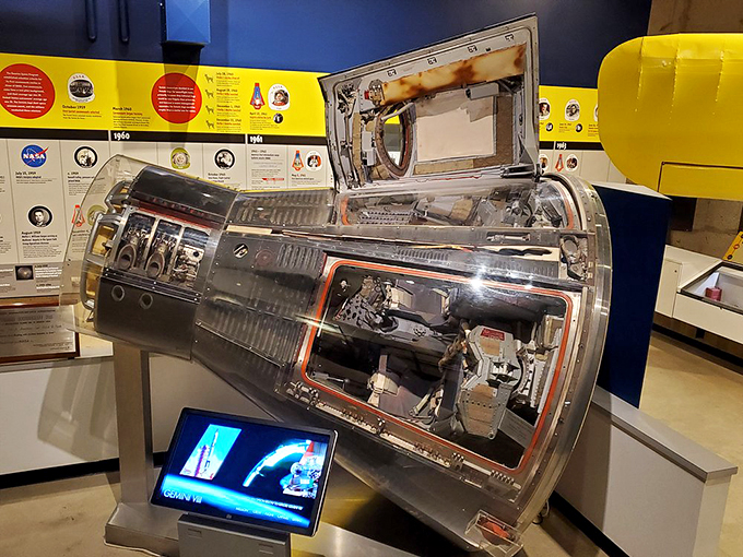 Rocket science made simple. This cutaway view gives new meaning to the phrase "What makes it tick?"