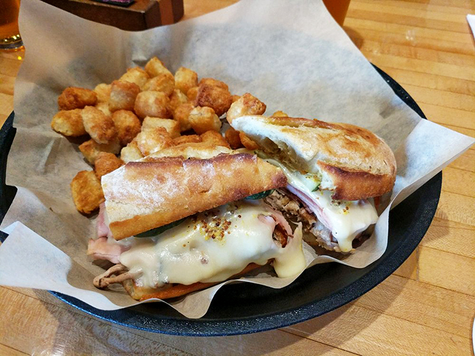 This sandwich is stacked higher than your to-do list, but infinitely more enjoyable to tackle.