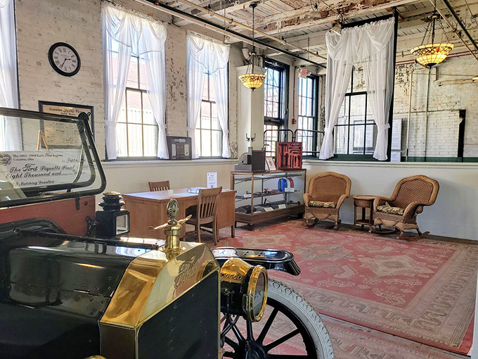 Part museum, part time capsule. This showroom feels like Don Draper might walk in any minute, ready to pitch the latest model.