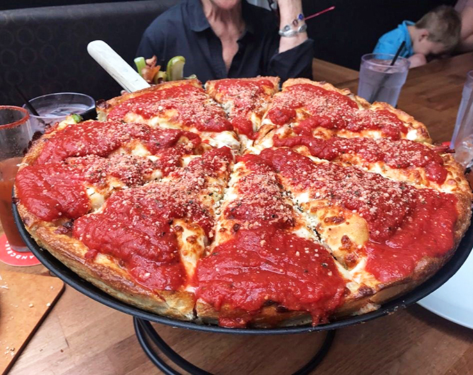 The stuffed deluxe: a pizza so packed, it makes Mary Poppins' bag look minimalist.
