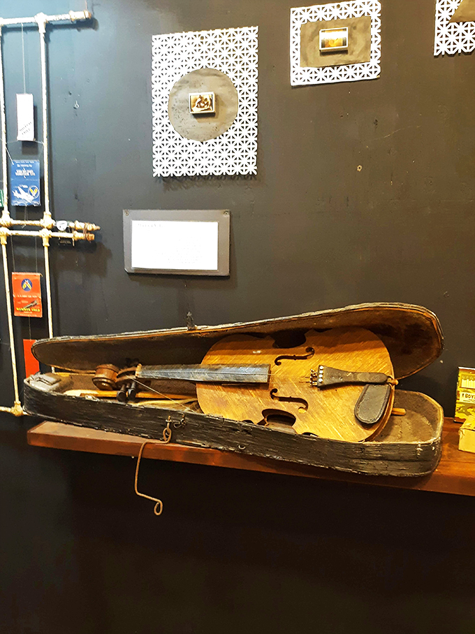 This violin's seen better days, but its story isn't over. In the right hands, it could still make beautiful music - or modern art.