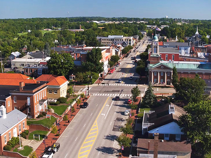 Lebanon's main street: Where every building has a story, and every storefront is an invitation to explore.