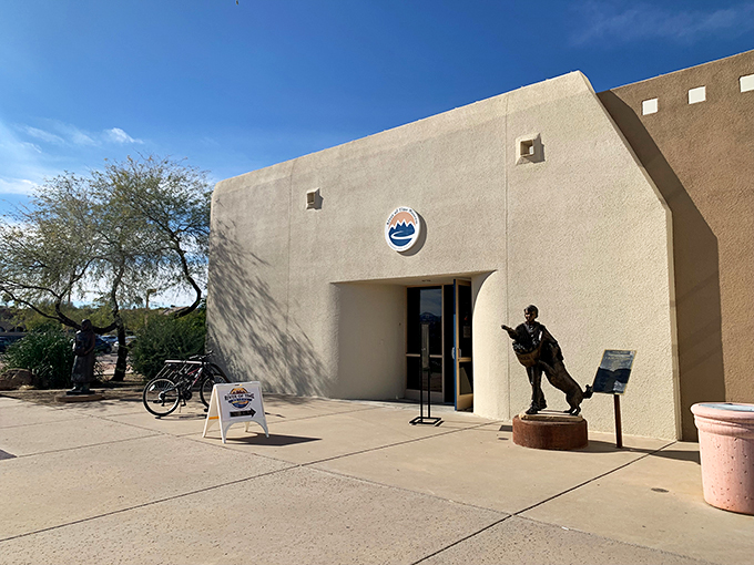 Time flows like the nearby fountain at this Fountain Hills museum. No wetsuit needed for this historical dive!