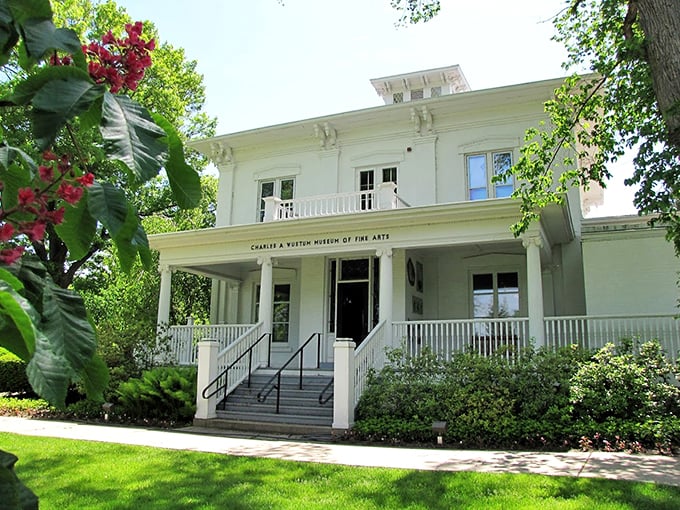 What a beautiful historic building! You should explore the galleries and then take a peaceful stroll through the sculpture garden.
