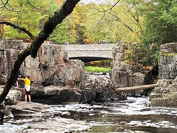 Rapids rush through rocky channels. It's like nature's own roller coaster, minus the long lines and overpriced snacks!