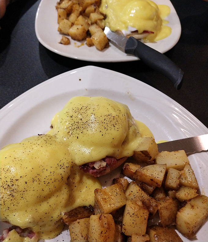 Eggs Benedict so perfectly poached, they could make a Cordon Bleu chef weep with envy.