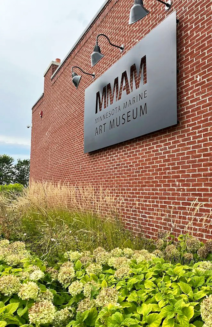 MMAM: Where "marine" meets Monet, and art flows like the mighty Mississippi. This sign promises a flood of creativity inside!