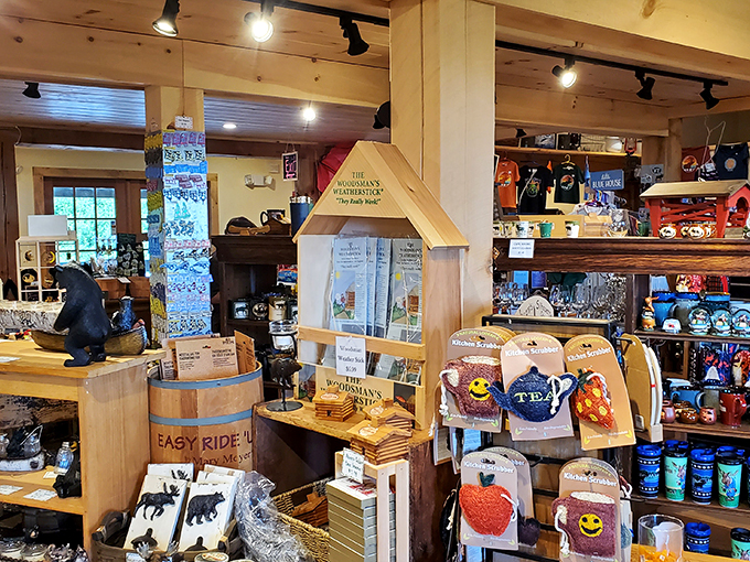 Tchotchke paradise! Embrace your inner tourist with an array of Vermont-themed goodies that scream "I vacationed and all I got was this awesome stuff!"