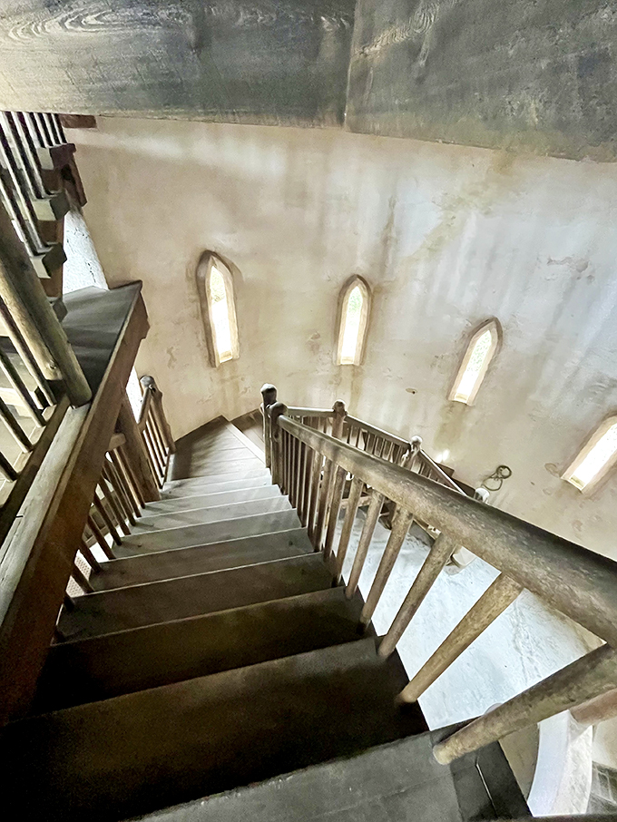 Going up? This top floor view is like a medieval penthouse suite, minus the room service but with 100% more "wow" factor.