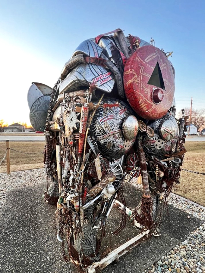 From this angle, you can appreciate how thousands of metal pieces come together in perfect mechanical harmony.