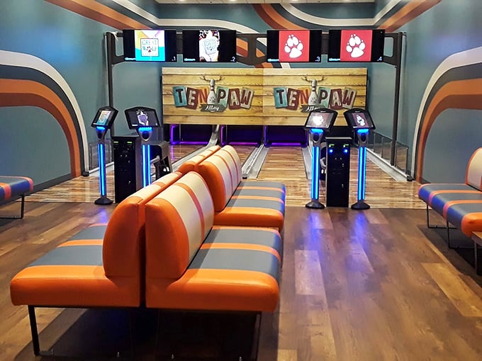 Strike up some fun at Ten Paw Alley! This pint-sized bowling experience is right up every little kingpin's alley. Photo credit: John Blevins