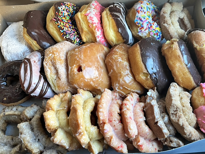 A box of joy! This assortment is like an edible rainbow, minus the leprechaun and his questionable gold.