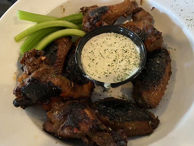 These wings aren't trying to fly &ndash; they're too busy being the perfect game day companion. Photo credit: Bridget L.