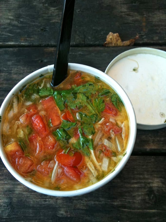 Soup-er delicious! The Mad Taco's chicken tortilla soup is like a warm hug for your taste buds on a chilly Vermont day.