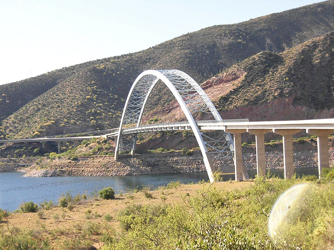 Who needs an infinity pool when you've got Roosevelt Lake? This view is so good, it should come with a warning: 'May cause spontaneous relaxation.' Photo credit: alfie50