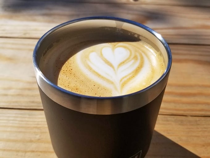 Latte art so pretty, it almost feels wrong to drink it. Almost.