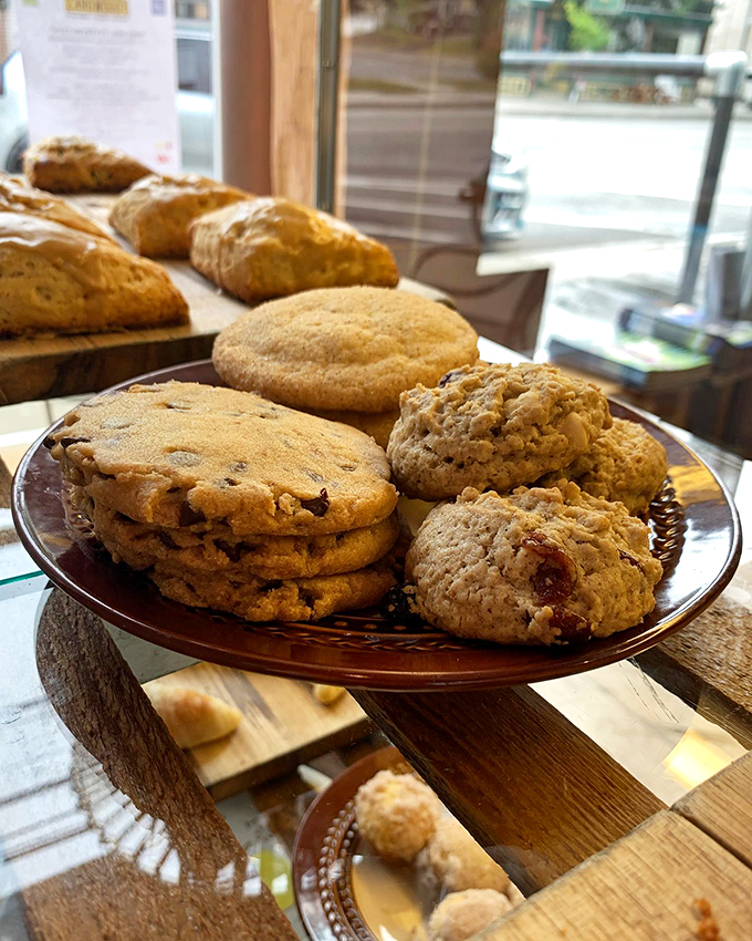 A plate of cookies that looks like it jumped straight out of your childhood dreams, but tastes even better.
