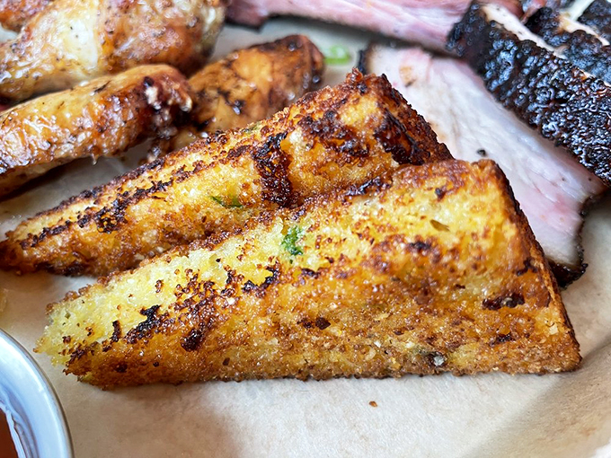 Golden-brown cornbread with a crust that crackles like autumn leaves &ndash; comfort food that speaks both Southern and Maine. Photo credit: Joanna R.