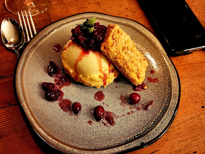 A dessert that proves berries and ice cream aren't just summer fling material&mdash;they're a year-round romance. Photo credit: Sheri B