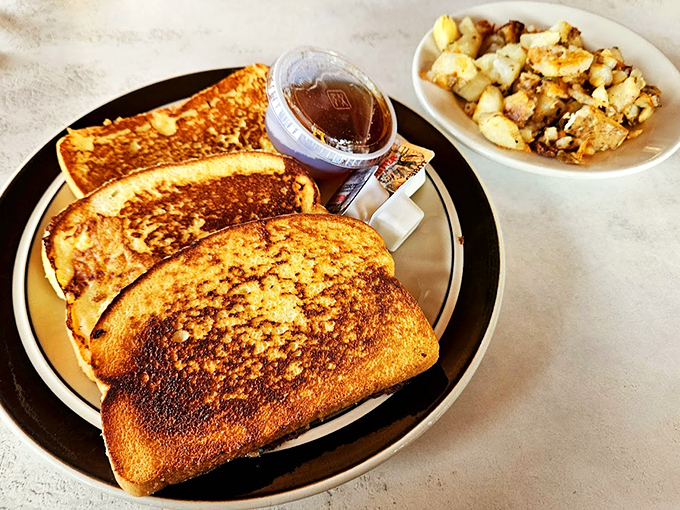 Golden-brown perfection! This French toast is so good, it might make you forget about maple syrup &ndash; but don't, because that's practically sacrilege in Vermont.