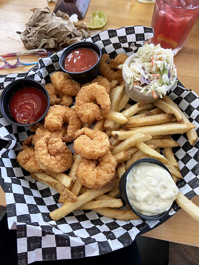 Golden-fried shrimp that snap like nature's potato chips, only better.