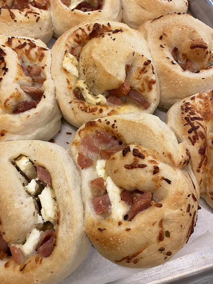 Ham and cheese rollups: savory spirals of joy. It's like a continental breakfast and a cinnamon roll had a delicious love child.