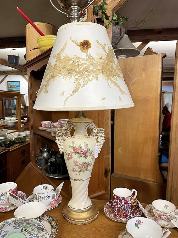 Illumination with a side of nostalgia! This lamp could light up your life and transport you to grandma's living room all at once.
