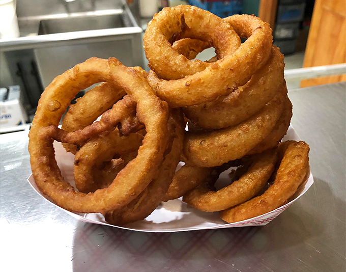 These aren't your average onion rings - they're crispy halos of happiness that deserve their own fan club.