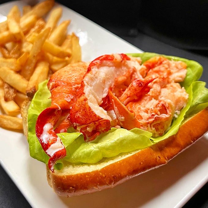 Maine's signature crustacean gets the royal treatment with perfect preparation and elegant presentation.