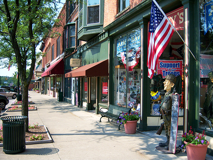 "Stars and Stripes forever! Medina's historic district is where patriotism meets charm in a red, white, and blue celebration of small-town America."