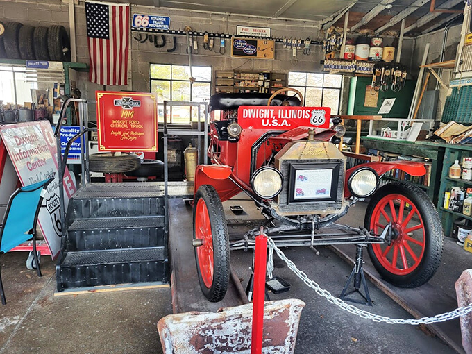 This 1914 Model T stands guard, reminding us of the days when Route 66 was just a dusty dream.