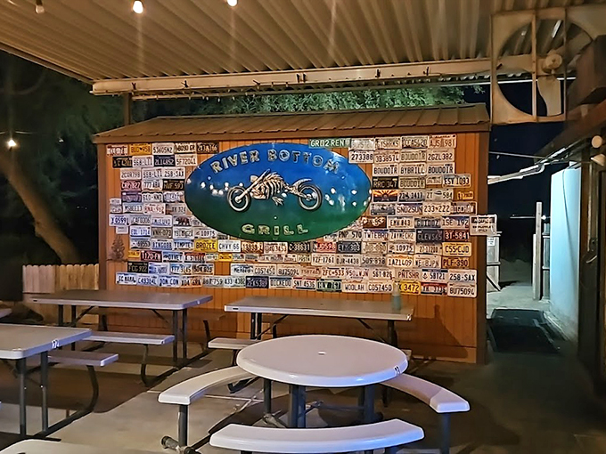 Night falls, but the party's just getting started. Under twinkling lights, desert nights transform into beachside dreams. Photo credit: Alienkid