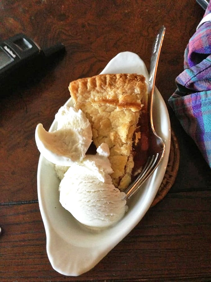 Rhubarb pie: Nature's way of saying "tart is smart." Paired with vanilla ice cream, it's a dessert duet that hits all the right notes. Photo credit: Moe M.