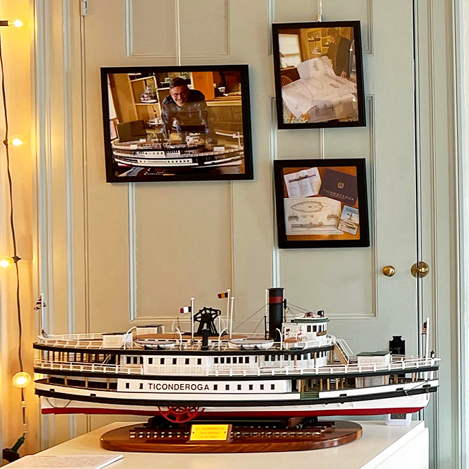 The Ticonderoga in miniature - a detailed model recalls the golden age of Lake Champlain transportation.