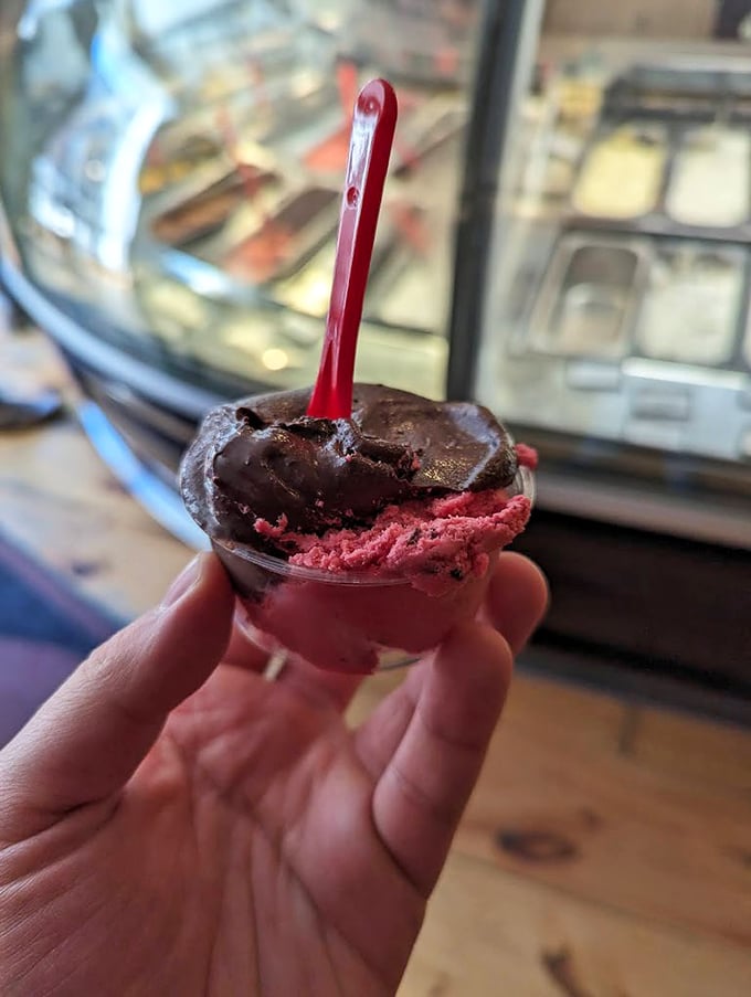 Dark chocolate meets berry in this perfectly portioned cup, proving good things really do come in small packages.