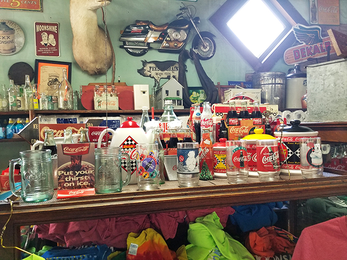 A museum of meaty memories. This eclectic decor tells the story of countless satisfied customers and food-induced fever dreams.