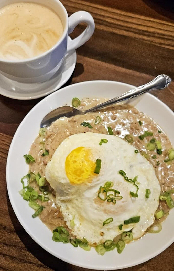 Round two of biscuit bliss! This time with a sunny-side up egg playing king of the mountain. It's a breakfast that says, "Today's going to be a good day."
