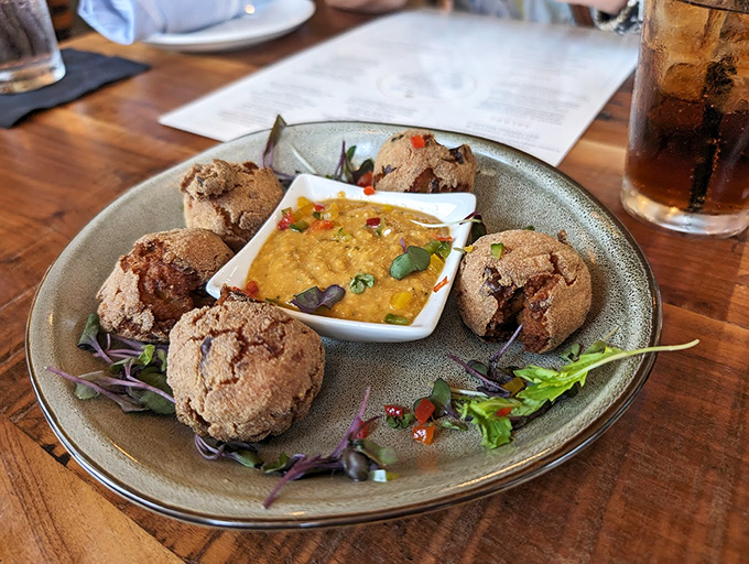 These aren't your average meatballs &ndash; they're flavor bombs waiting to explode. Paired with a zesty dip, they're the ultimate happy hour hero.