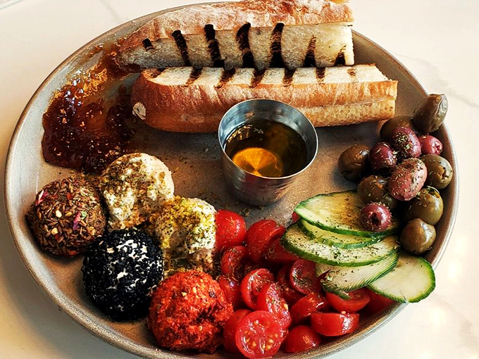 Brunch so pretty, it belongs in a museum! This plate is a masterpiece of morning delights that'll make you want to frame your fork.