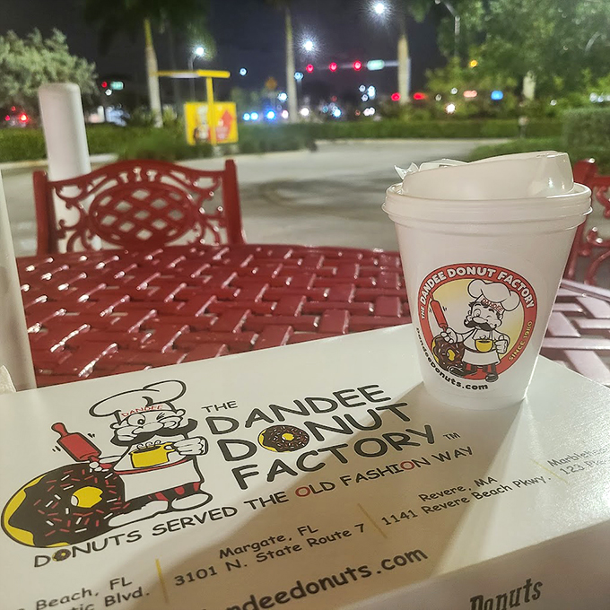 Late-night coffee and donuts: the dynamic duo of nocturnal nourishment. It's like the Batman and Robin of midnight snacks, fighting hunger one bite at a time.