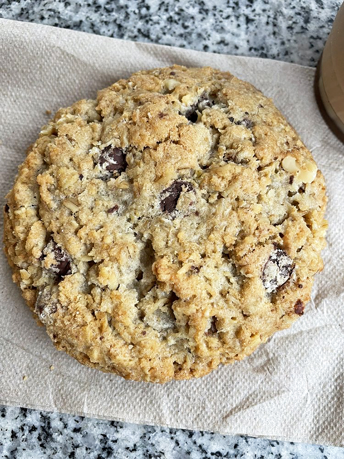 Meet the Cowboy Cookie: rugged, chunky, and irresistible. It's like John Wayne in cookie form, but with better chocolate chips.