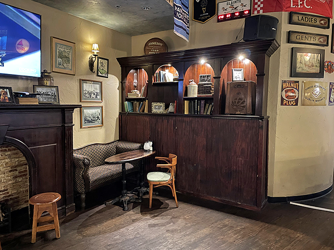 Cozy nooks and vintage books &ndash; this corner is made for spinning yarns. Grab a pint, settle in, and let the Irish gift of gab take over. Photo credit: Riding In Retirement (Ron TG)