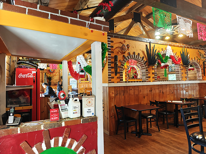 Welcome to flavor town! This entrance is your portal to a world where Maine meets Mexico in delicious harmony.